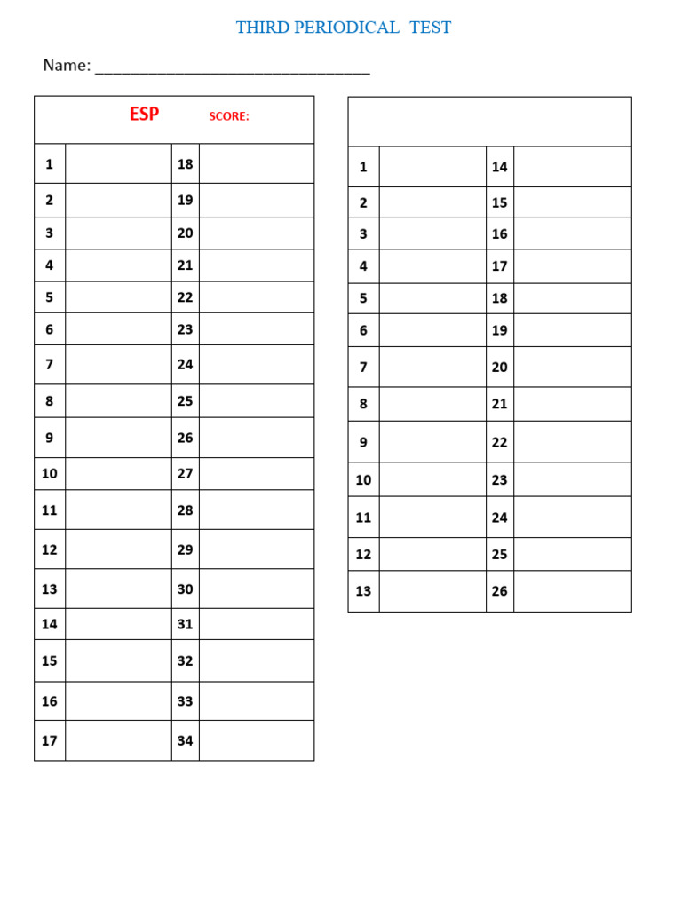Cbea Answer Sheet | PDF
