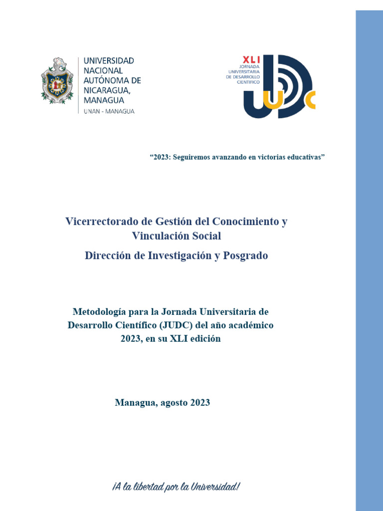 Metodología JUDC 2023 UNAN-Managua | PDF | Plan de estudios | Enseñando