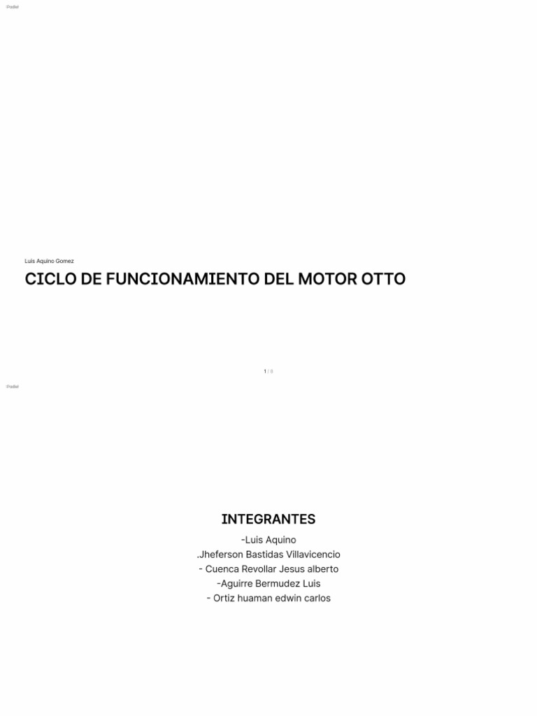 CICLO DE FUNCIONAMIENTO DEL MOTOR OTTO-slideshow | PDF