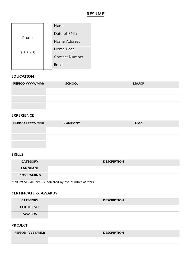 SIC08 - Applicant CV Template | PDF