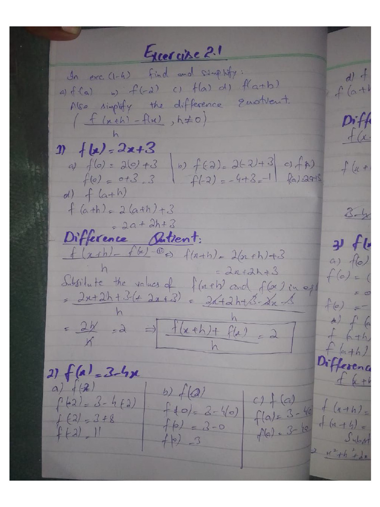 Calculus and Analytical Geometry-Chapter 2 Ex.1.1Notes-PCGpdf | PDF