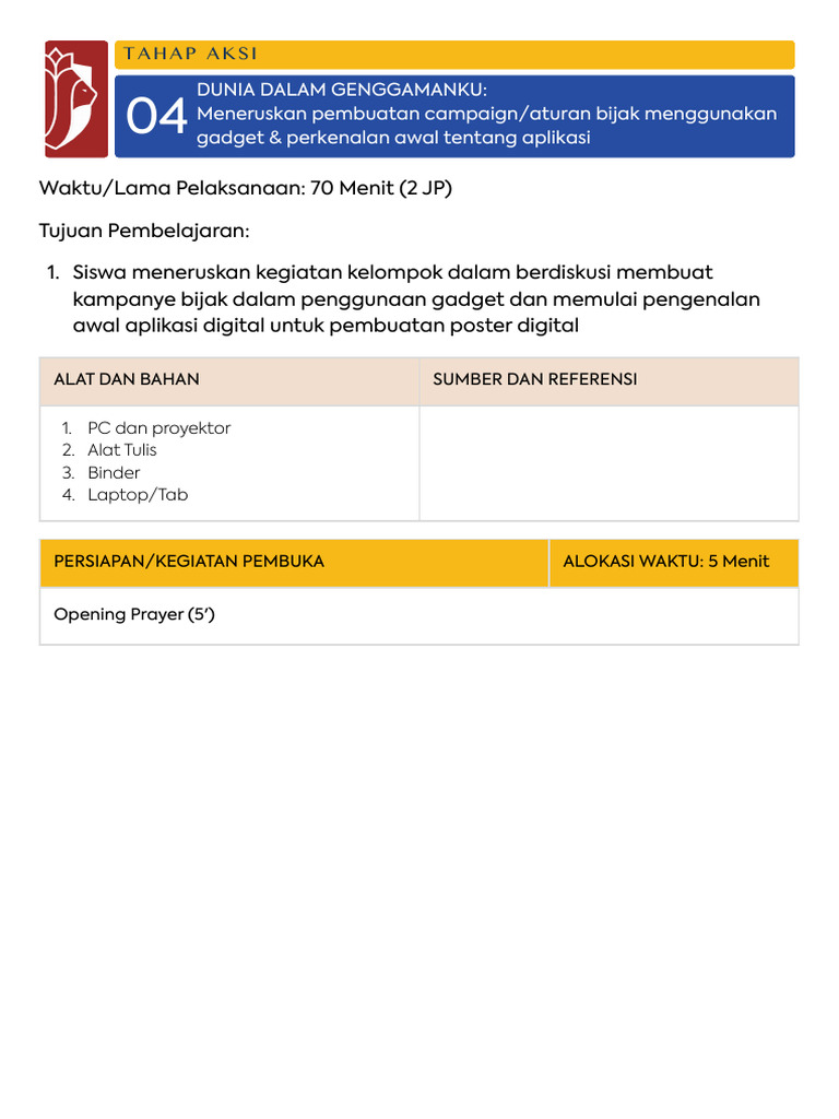 Modul Ajar P5 - Kelas 4 (15 Maret 2024) | PDF