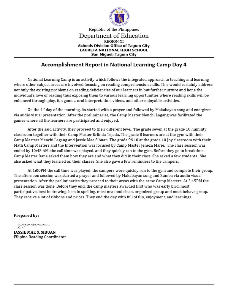 Accomplishment-NLC Day 4 | PDF | Learning | Cognitive Science