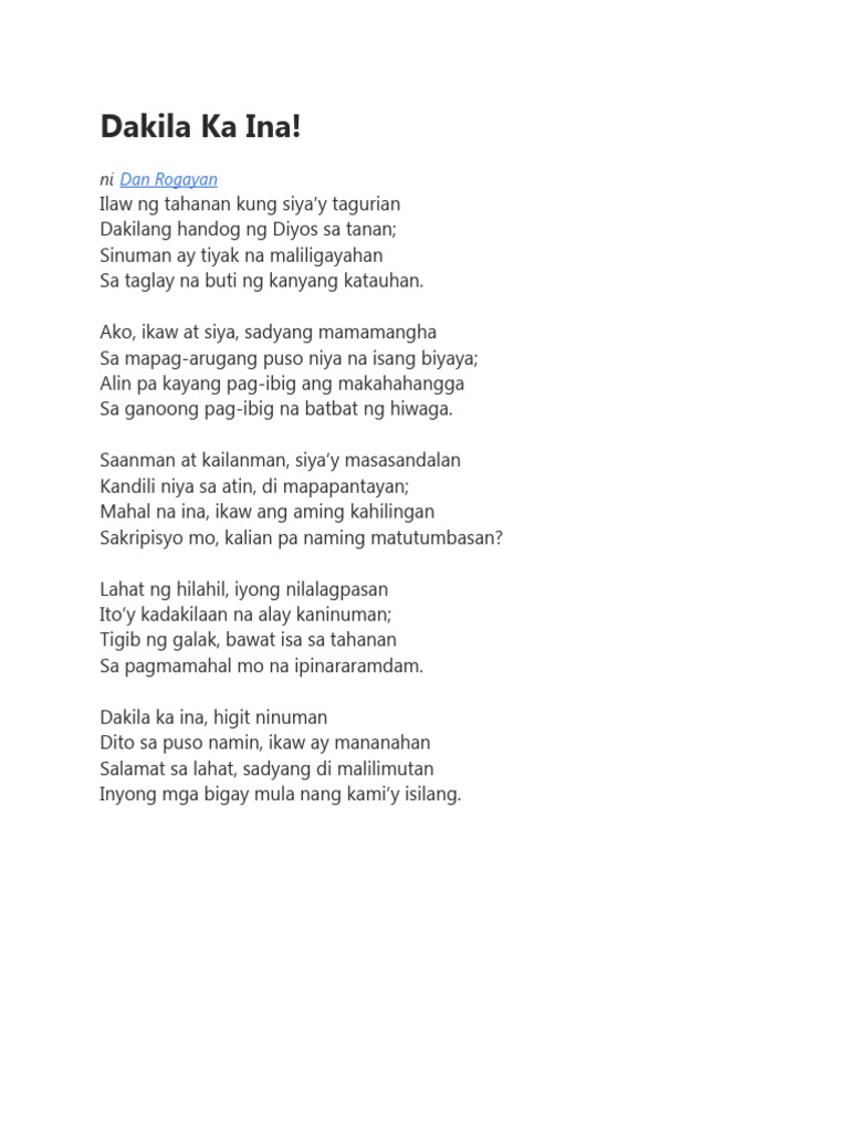 TULA SA FILIPINO | PDF