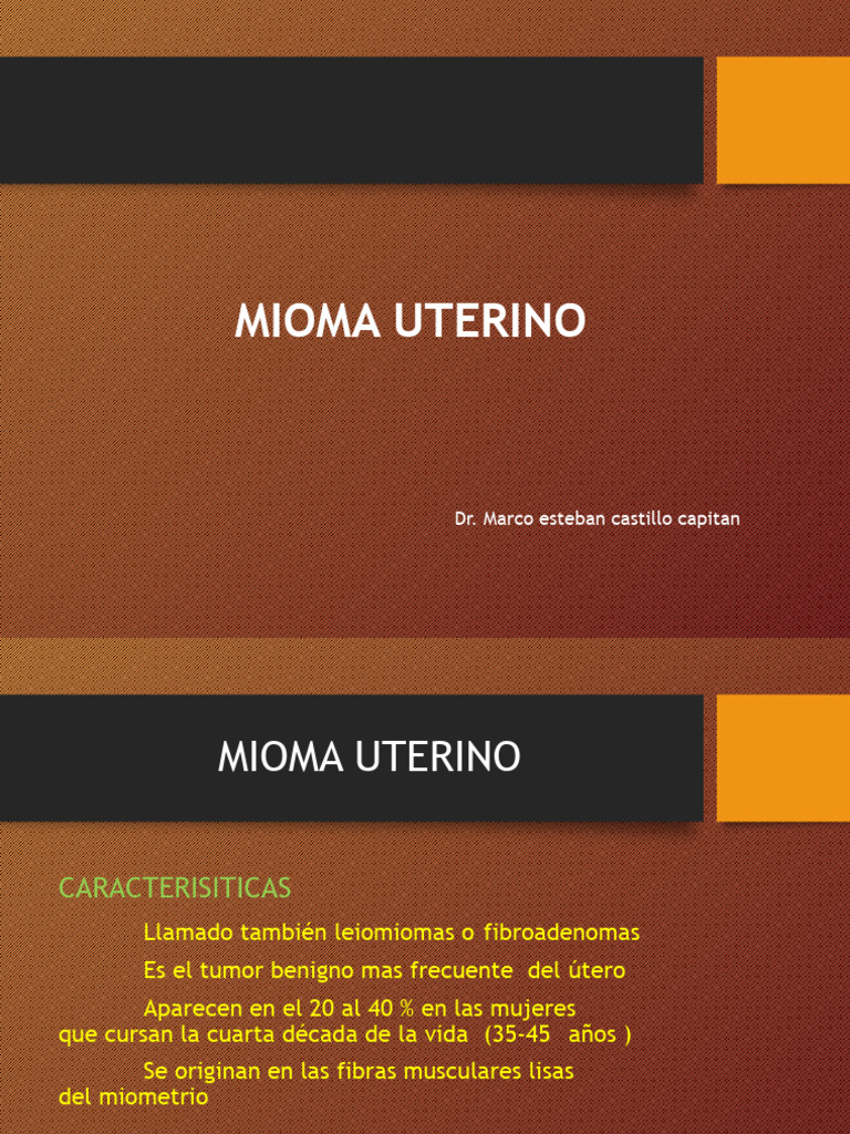 Mioma Uterino | PDF | Útero | Causas de la muerte