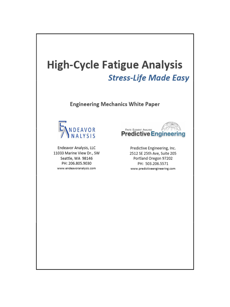 High-Cycle Fatigue Analysis Overview | PDF | Fatigue (Material ...