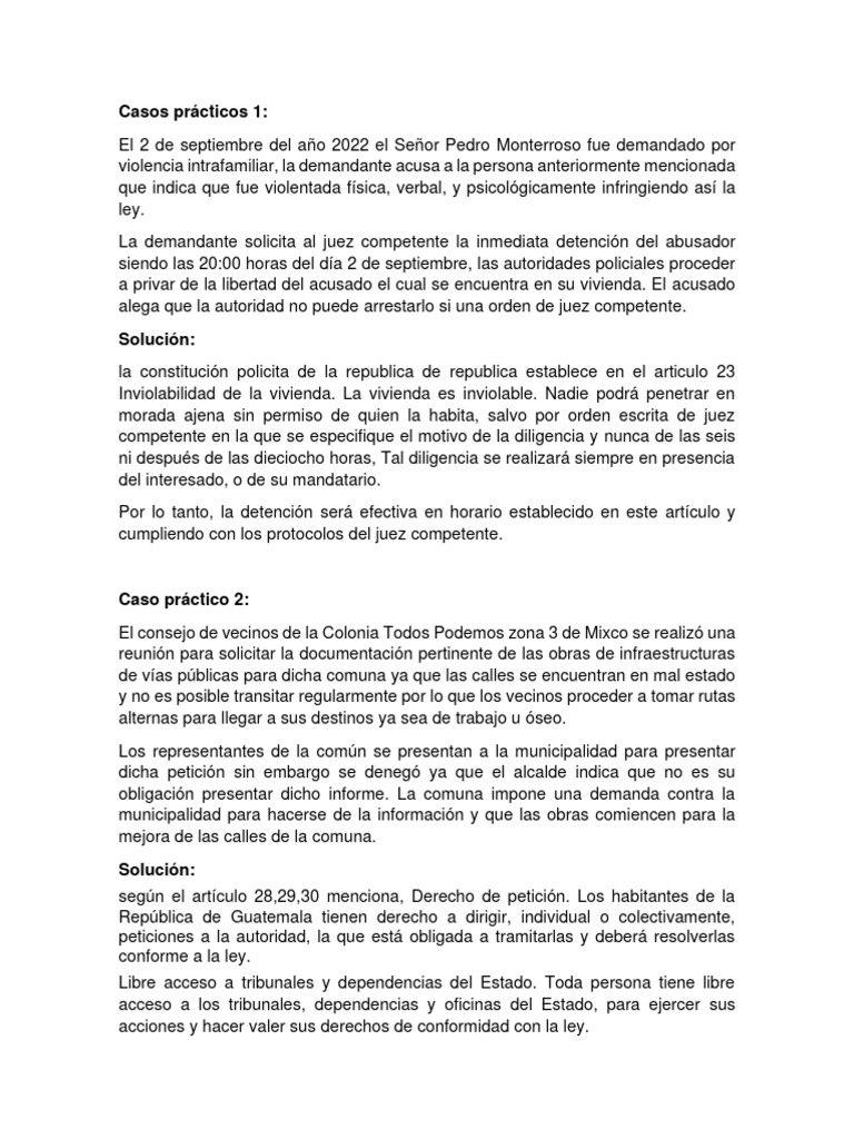 Casos Practicos Clase 02-09-2023 | PDF | Gobierno | Justicia Casos Practicos Clase 02-09-2023 | PDF | Gobierno | Justicia