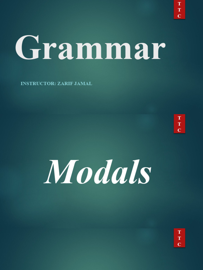 A2 Grammar Modals ZarifJamal | PDF | Linguistics | Language Families
