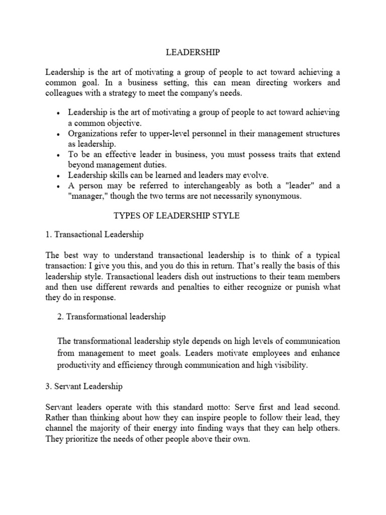 LEADERSHIP Part 1 | PDF | Leadership | Power (Social And Political)