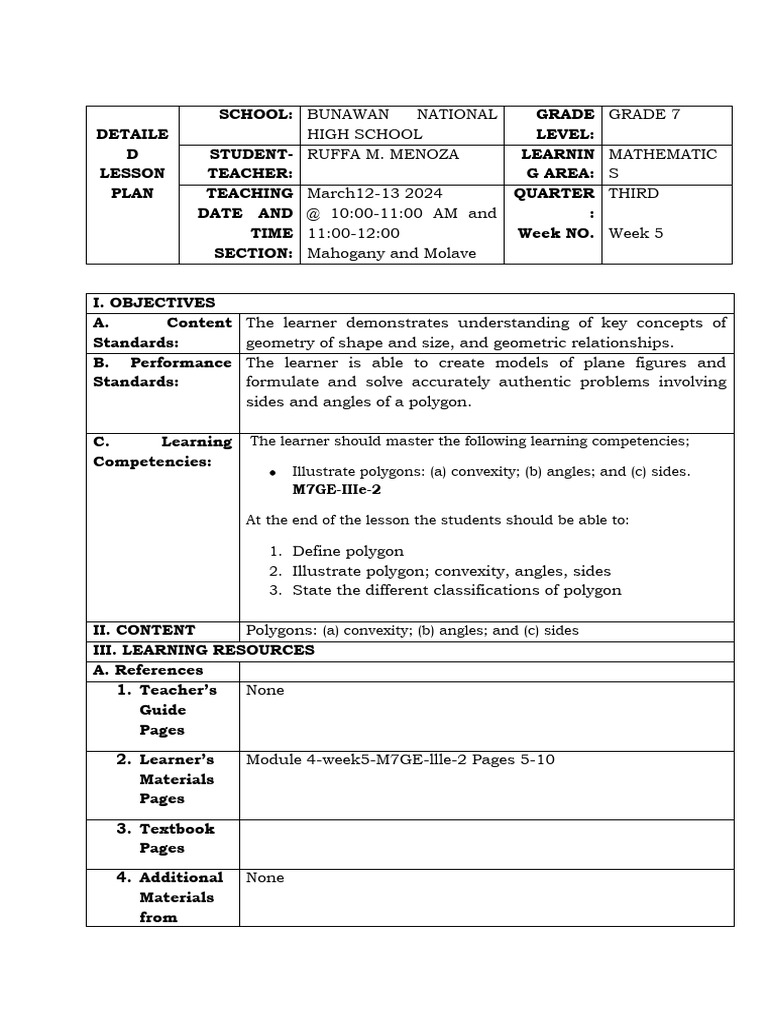 Week 5 DLP | PDF | Polygon | Vertex (Geometry)