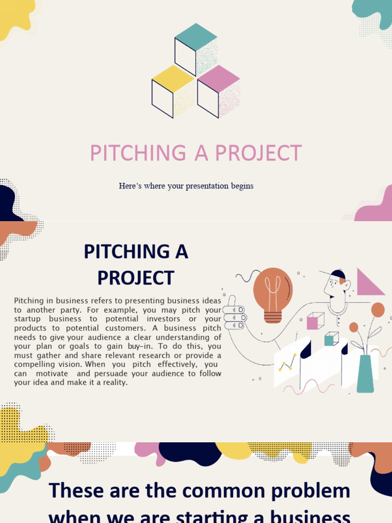 Lesson-9-PITCHING-A-PROJECT PURCOMM | PDF | Marketing | Sales