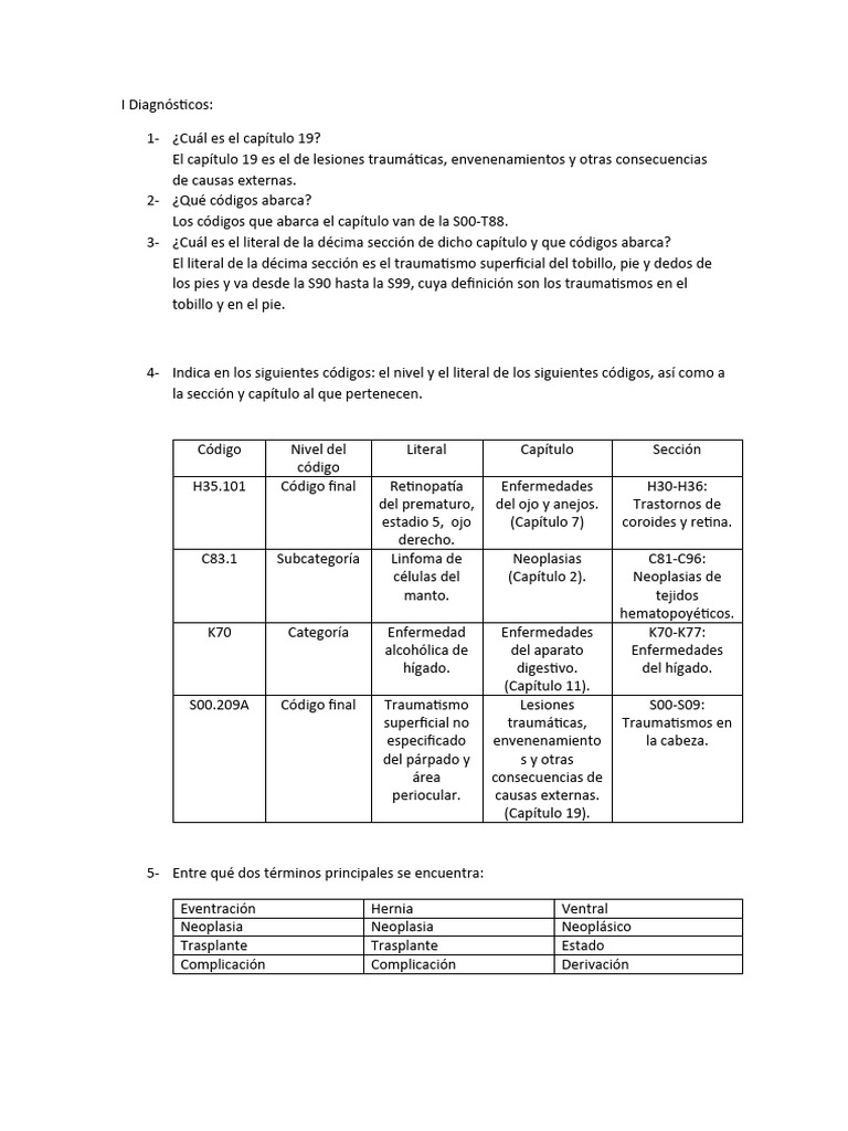 Guía de Códigos Médicos y Diagnósticos | PDF | Neoplasias | Epidemiología