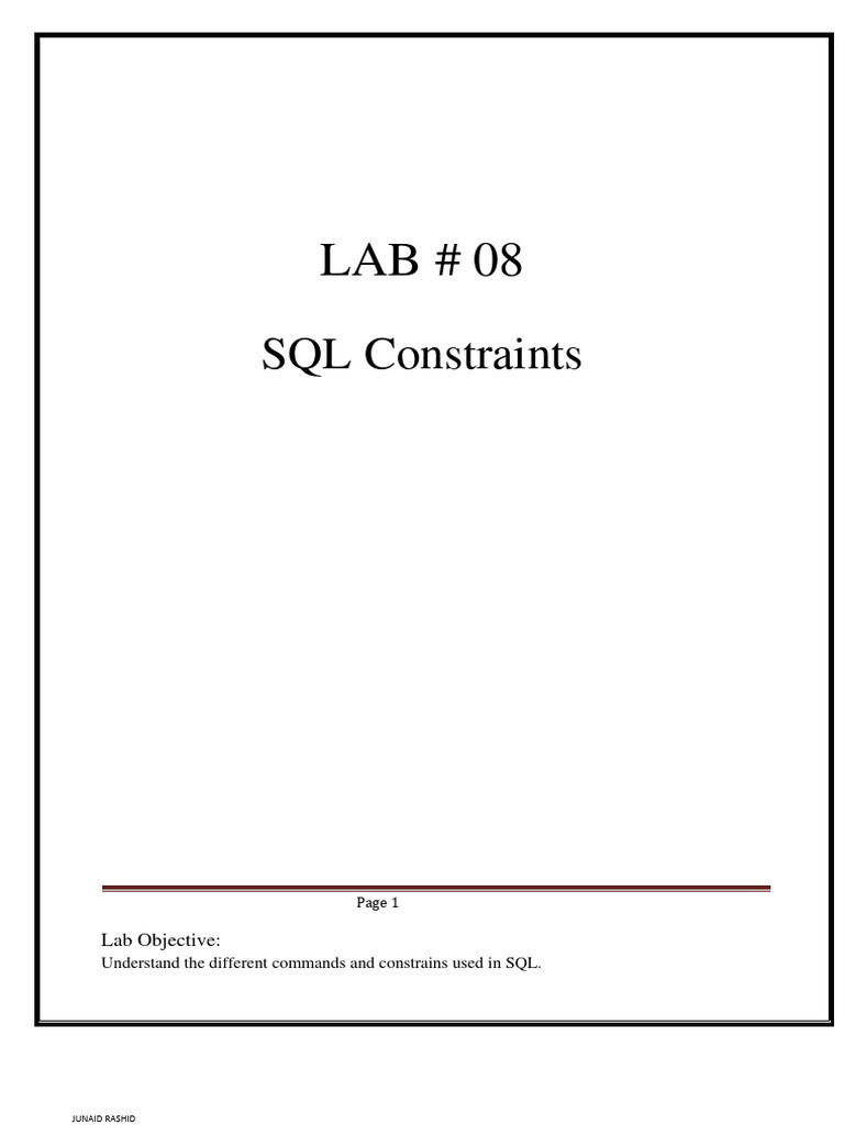 DBMS Lab 08 | PDF | Database Index | Relational Database DBMS Lab 08 | PDF | Database Index | Relational Database