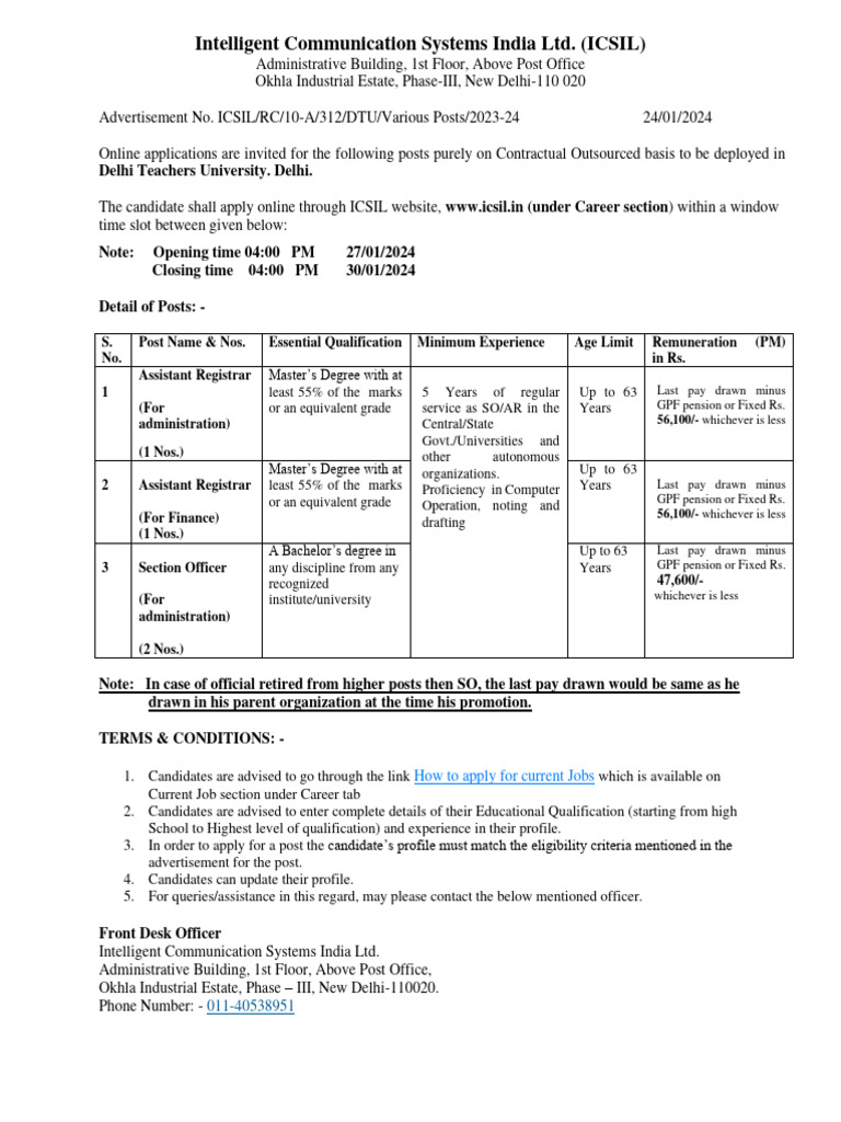 Dtu Advt 2024 Final | PDF