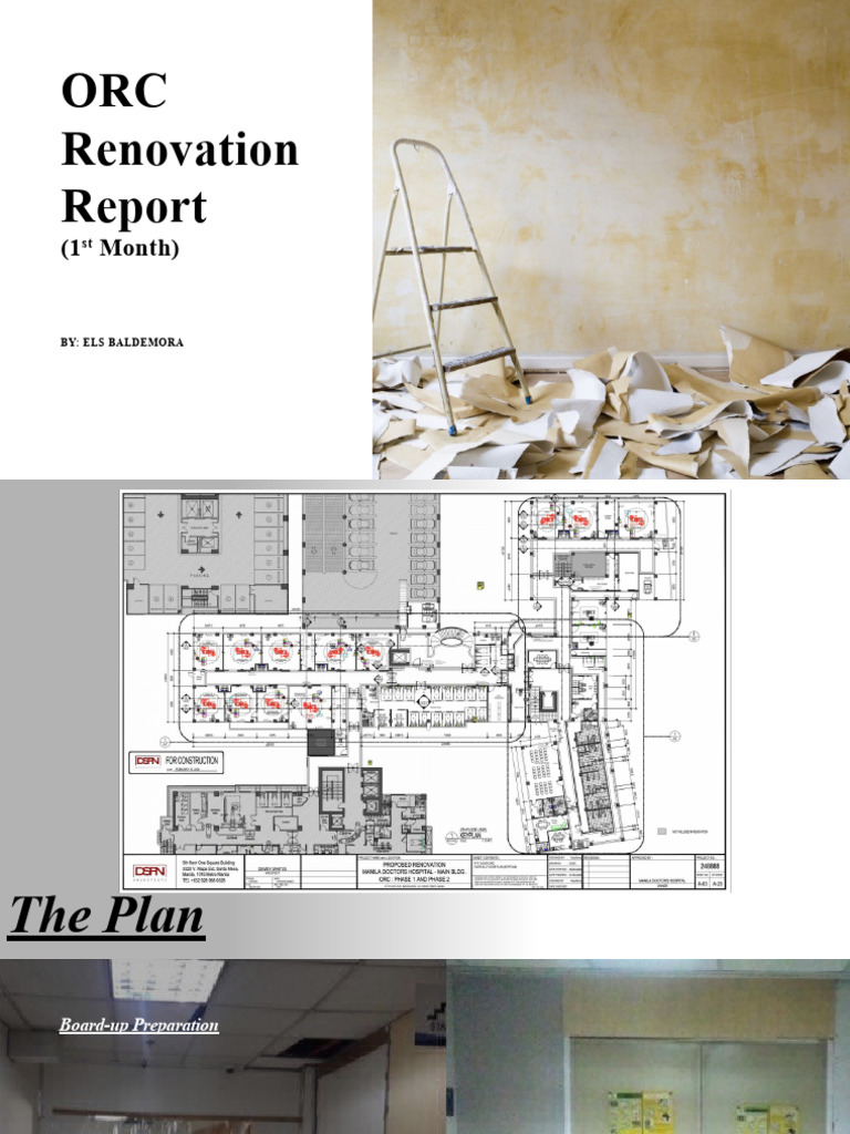 ORC Renovation Progress Report - Month 1 | PDF | Wall | Building