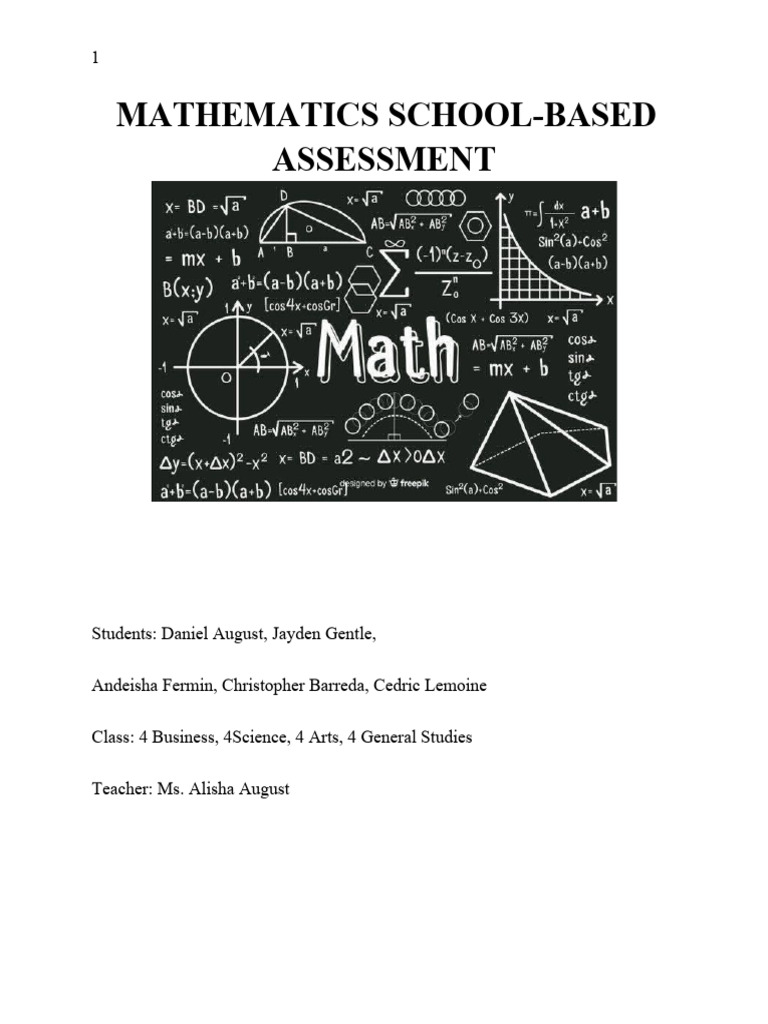 Math SBA | PDF | Lunch