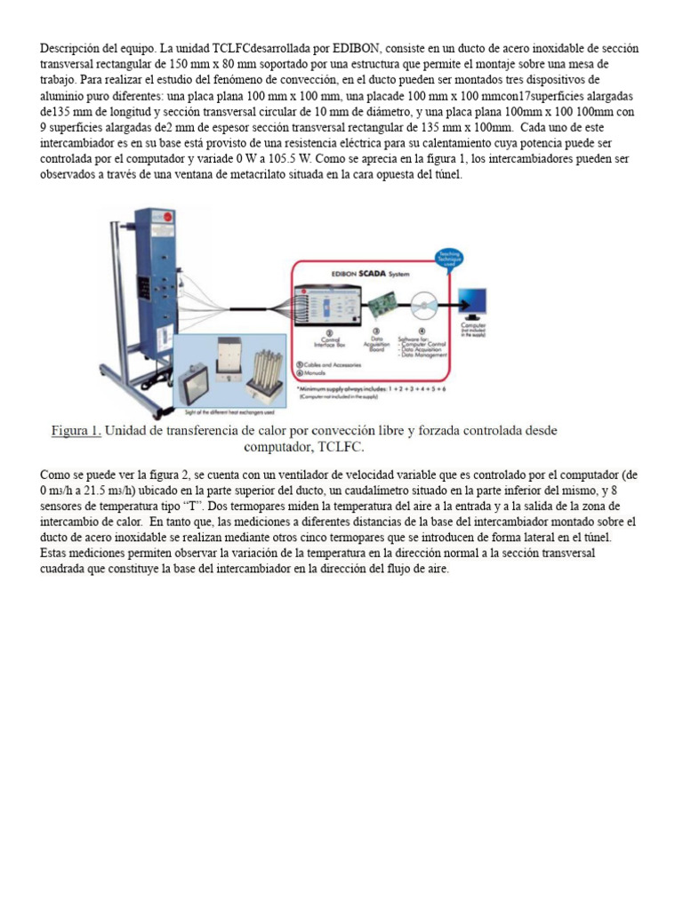 Sistema de Convección TCLFC de EDIBON | PDF | Hogar, jardinería y bricolaje