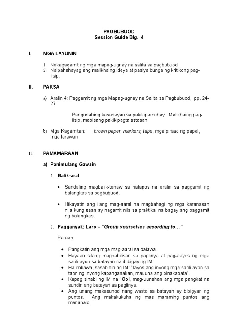 Pagbubuod 4 | PDF