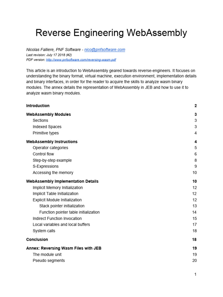 Reversing Wasm Pdf Pointer Computer Programming 64 Bit Computing