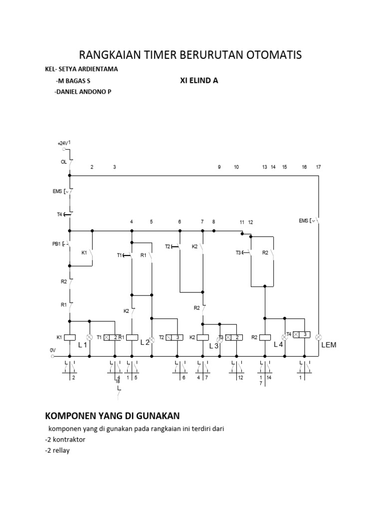 Rangkaian Timer Berurutan Otomatis Xi Elind A | PDF