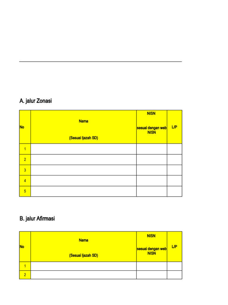 Format Rekapitulasi Nilai | PDF