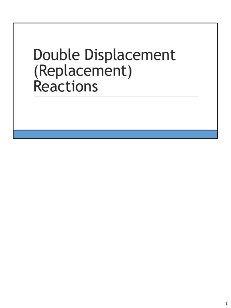 06-Double Displacement Reactions ANNOTATED | PDF | Aqueous Solution | Precipitation (Chemistry)