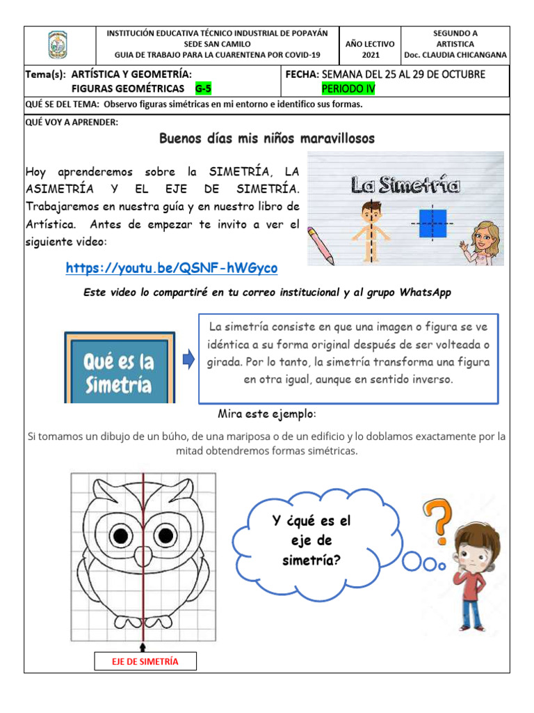 Simetría y Ejes en Figuras Geométricas | PDF | Simetría