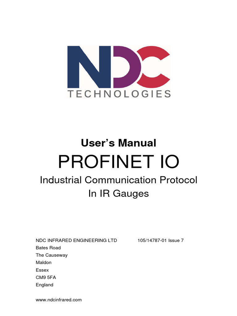 User Guide 710e PROFINET IO Iss7 | PDF | Ip Address | Computer Data