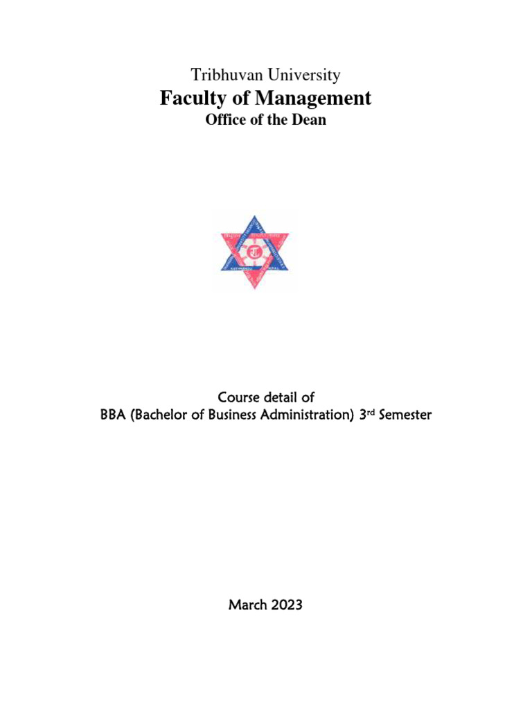 BBA 3rd Semester Syllabus 2023 | PDF | Statistics | Time Value Of Money