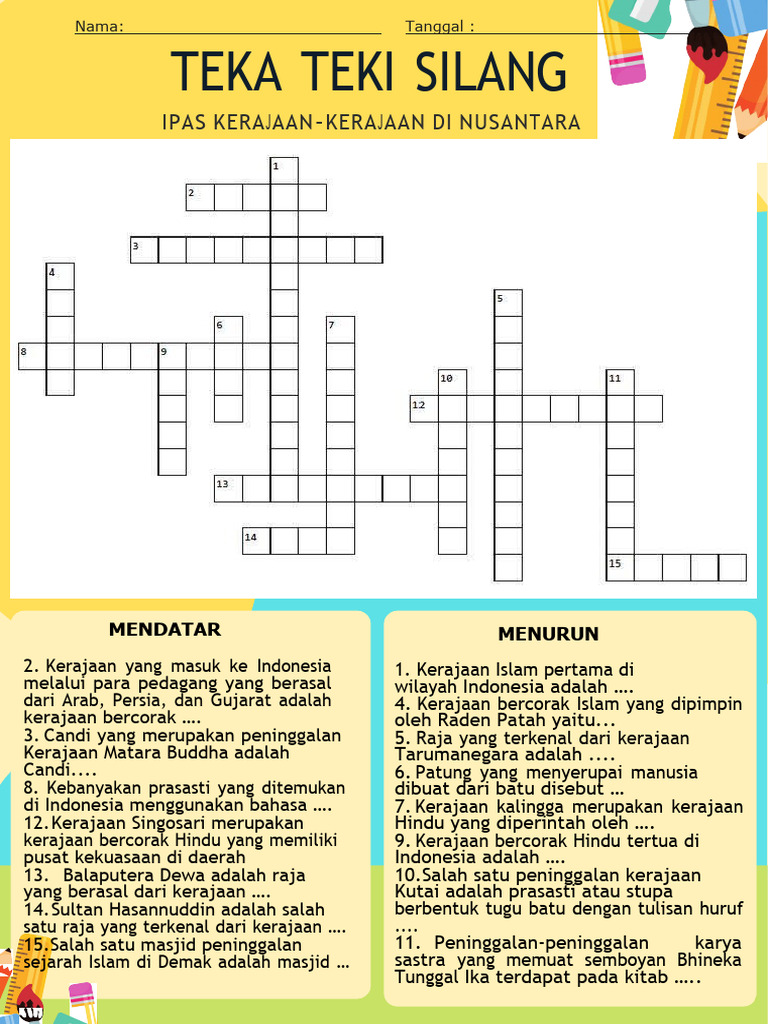 Teka - Teki Silang Ipas Kelas 4 | PDF