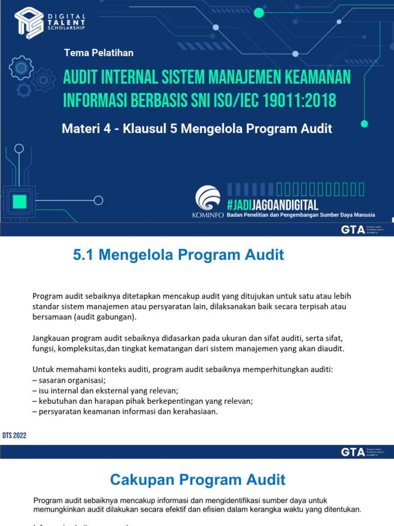 Materi 4 - Klausul 5 Mengelola Program Audit | PDF