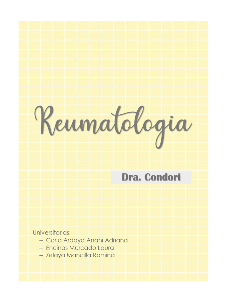 Reumato Final Ofi 2.0 | PDF | Articulación | Sistema inmune