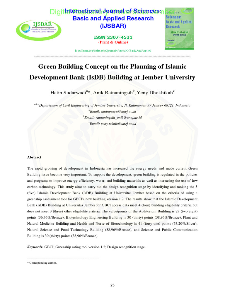 FT - HATIN SUDARWADI - JURNAL - Green Building Concept On The Planning of Islamic | PDF | Green ...