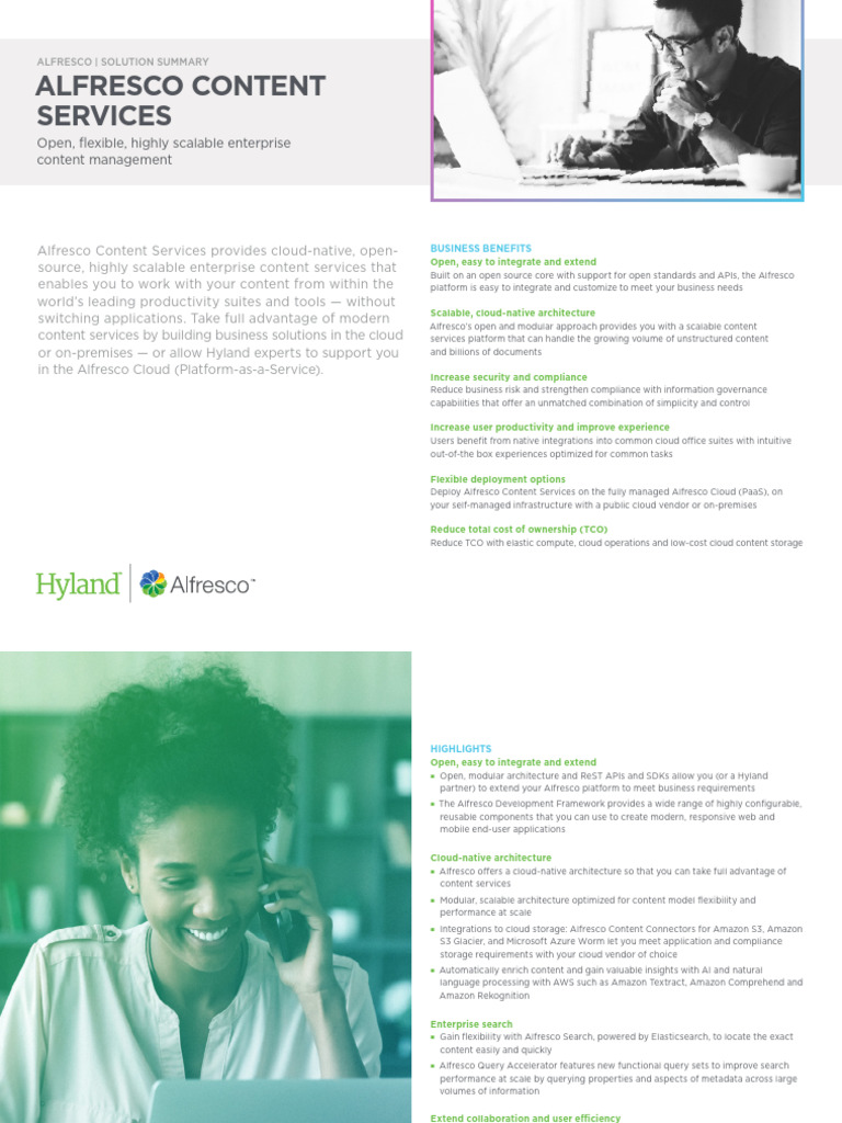 Alfresco - Content Services - Solution Overview - Alfresco Content Services | PDF | Cloud ...