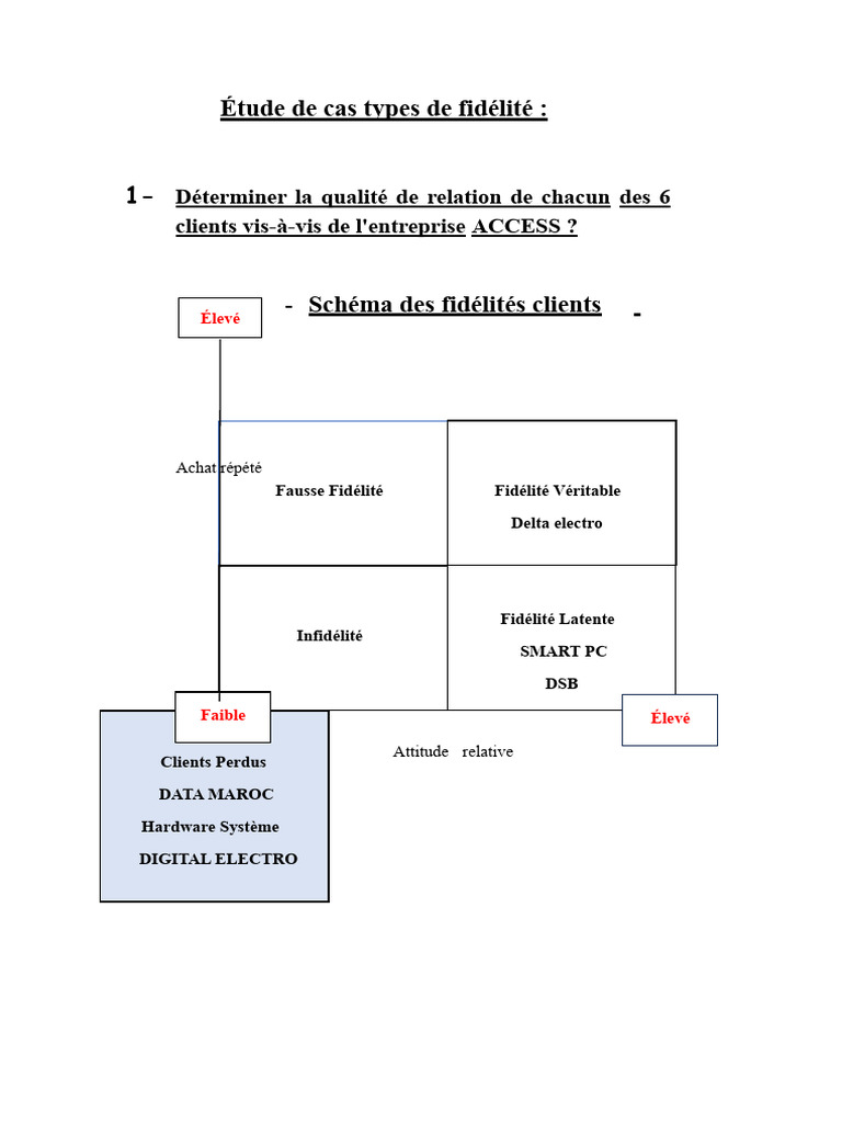 Analyse de la fidélité client ACCESS | PDF