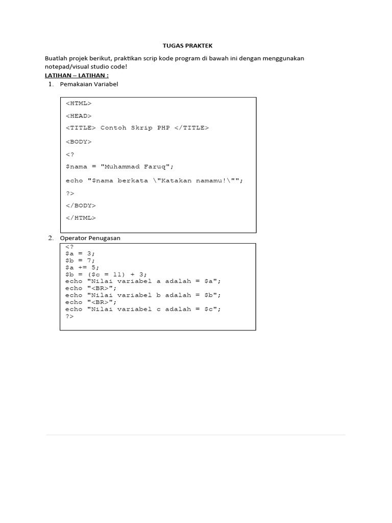 Soal Praktek Server Side | PDF | Komputer