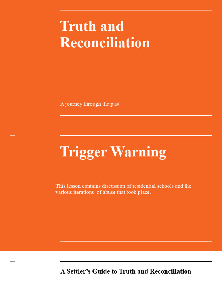 Truth and Reconciliation - Friday 29 September | PDF | Indigenous ...