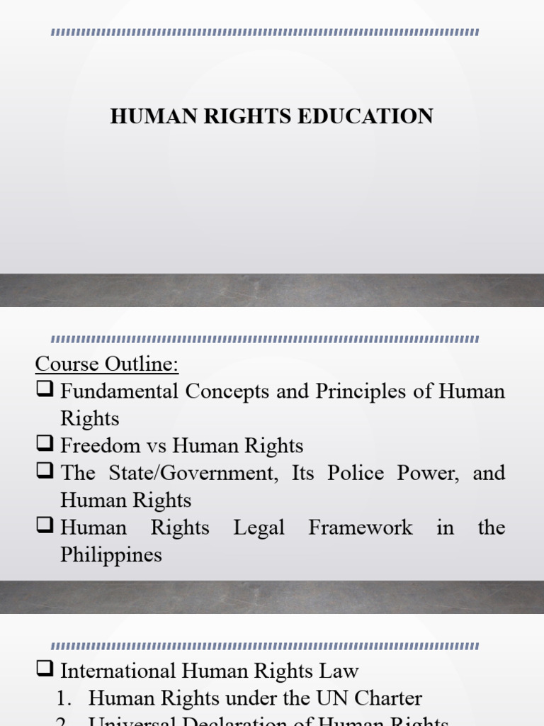 Human Rights Education Course Overview | PDF | Human Rights | Geneva ...