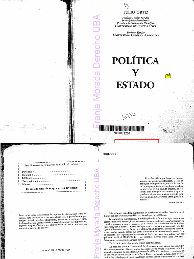 Ortiz - PolÃ Tica y Estado | PDF