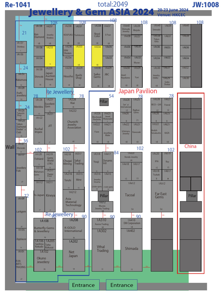 Hall1_Japan Pavilion_20240216_v3_18sqm提案小間位置 | PDF | Style | Jewellery ...