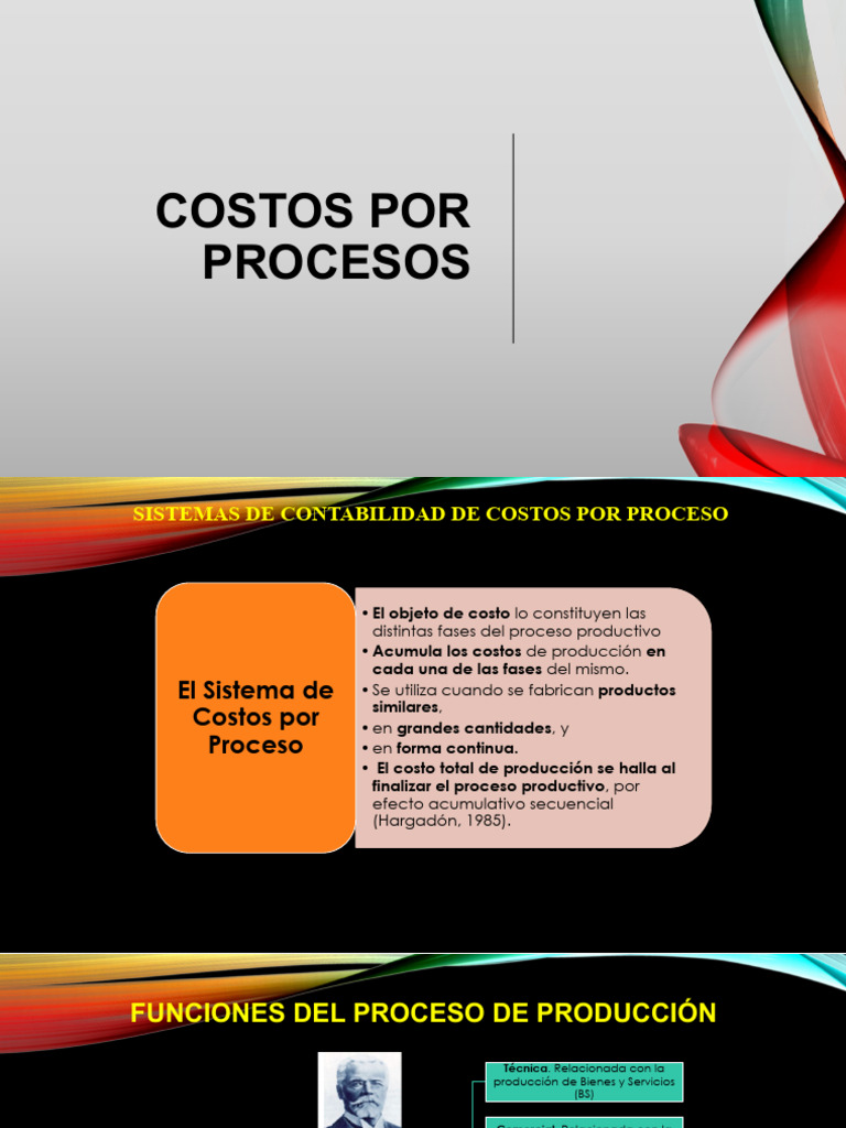 Costos Por Procesos y Costos Estandar | PDF | Costo | Contabilidad