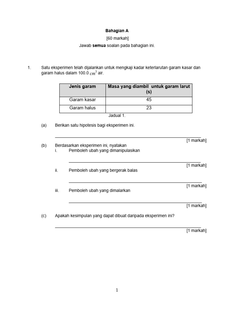 Paper II Chemistry FORM 4 2022 | PDF