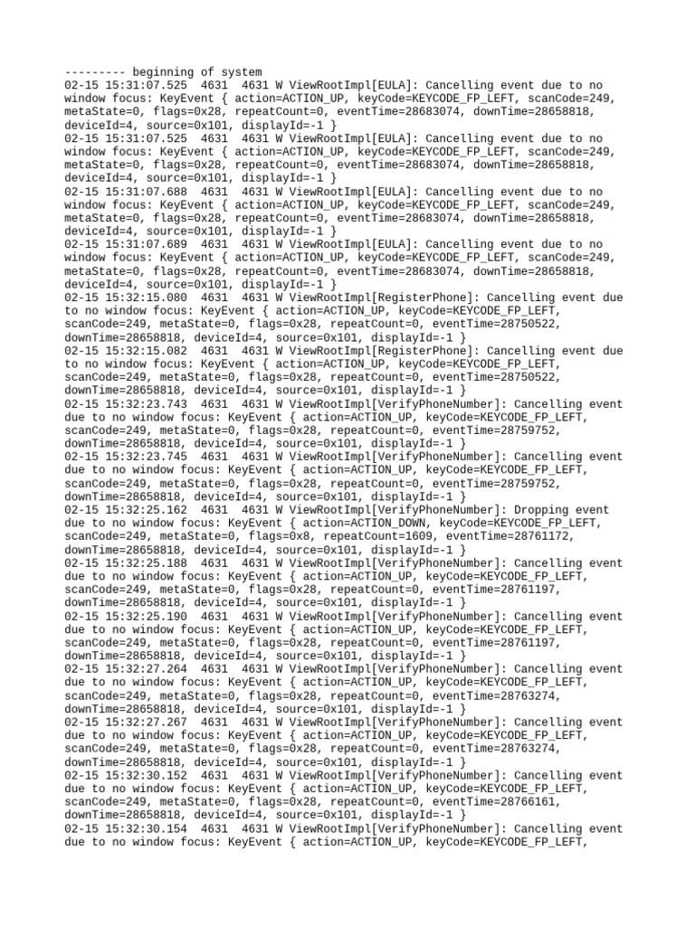 Logcat | PDF | Java (Programming Language) | Android (Operating System)