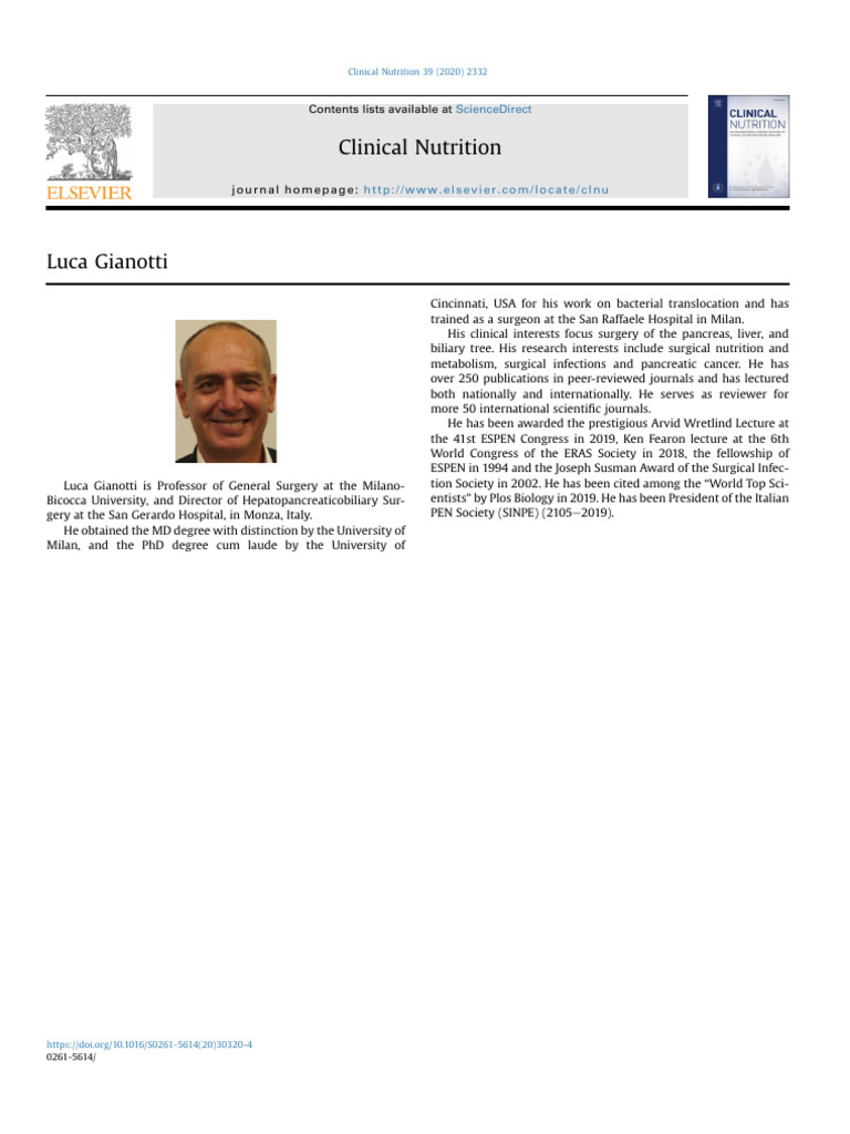 Luca-Gianotti Yclnu | Download Free PDF | Medical Specialties ...