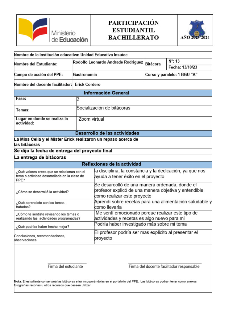 Carátulas para Bitácoras de PPE 013 | PDF | Aprendizaje