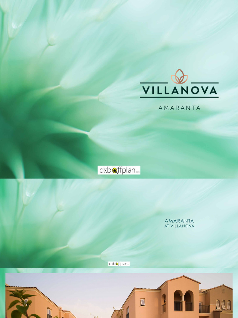 Amaranta Townhouses 4 at Villanova Dubailand Brochure | PDF
