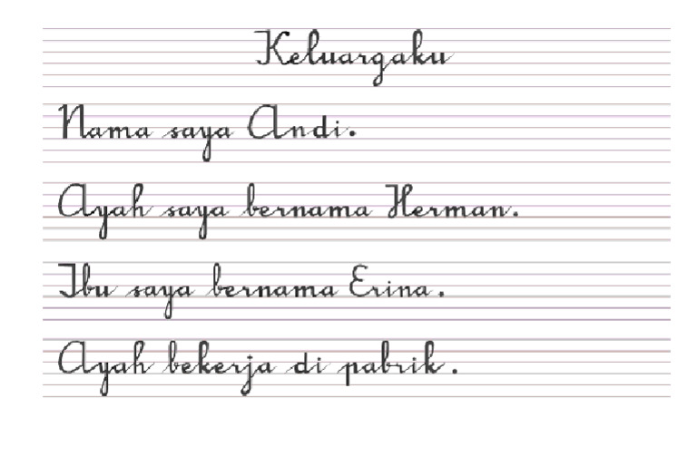 Menulis Huruf Tegak Bersambung | PDF