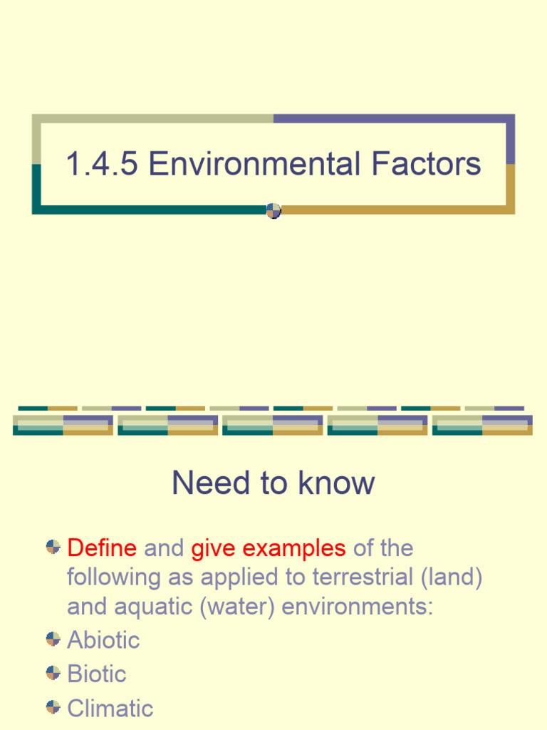 1.4.5 Environmental Factors | PDF | Ecosystem | Soil
