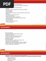 Dialogos en Español: en El Restaurante | PDF | Restaurante y Catering