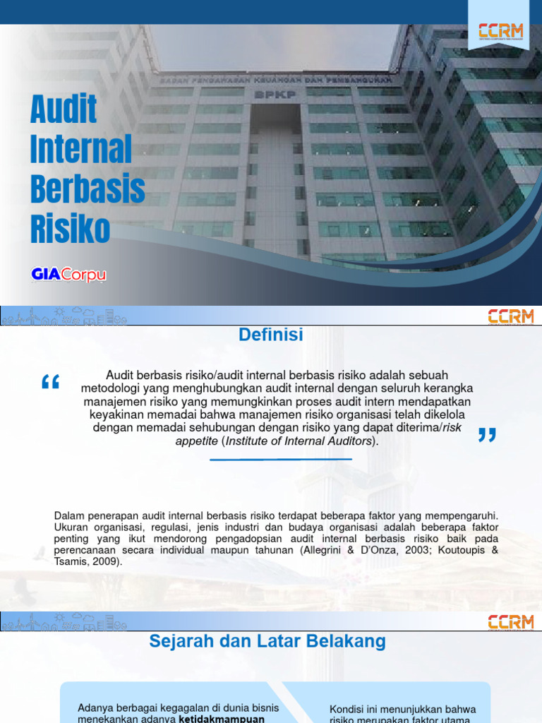 Bahan Ajar Audit Berbasis Risiko | PDF